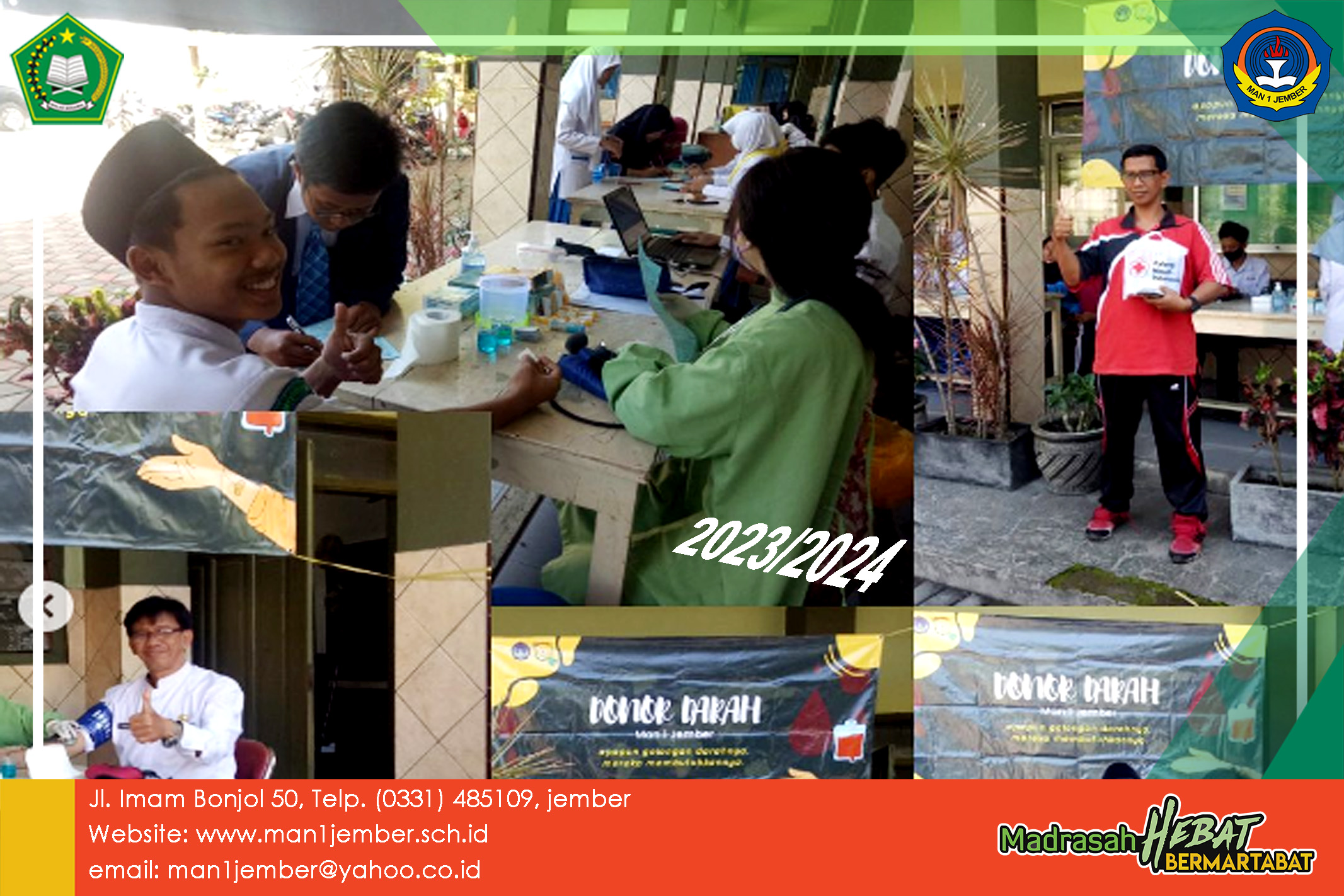 DONOR DARAH PMR MAN 1 JEMBER BEKERJASAMA DENGAN PALANG MERAH INDONESIA ...