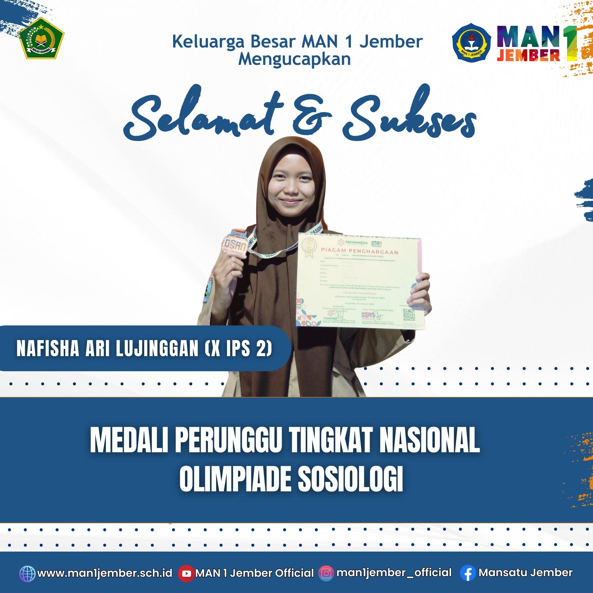 SISWA MAN 1 JEMBER SABET MEDALI PERUNGGU NASIONAL – Madrasah Aliyah ...