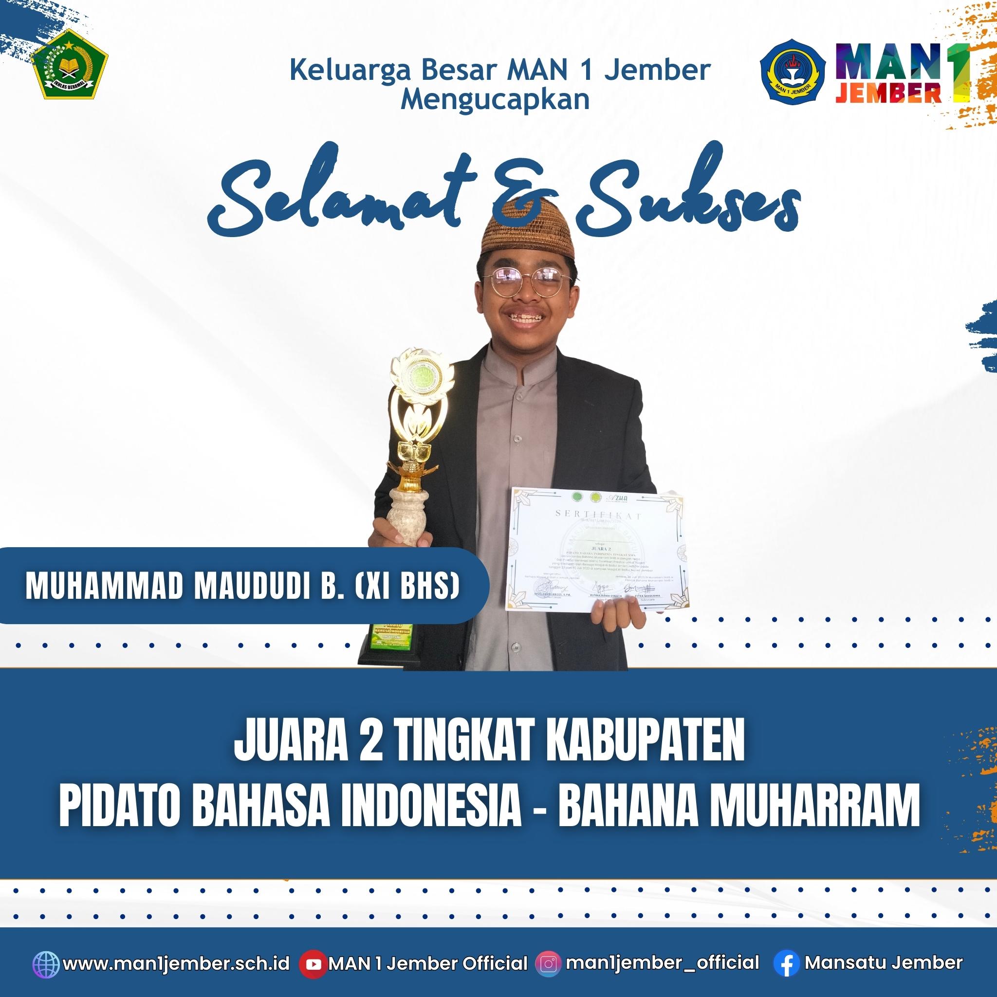 SISWA MAN 1 JEMBER JUARA 2 TINGKAT KABUPATEN DALAM BAHANA MUHARRAM 1445 ...