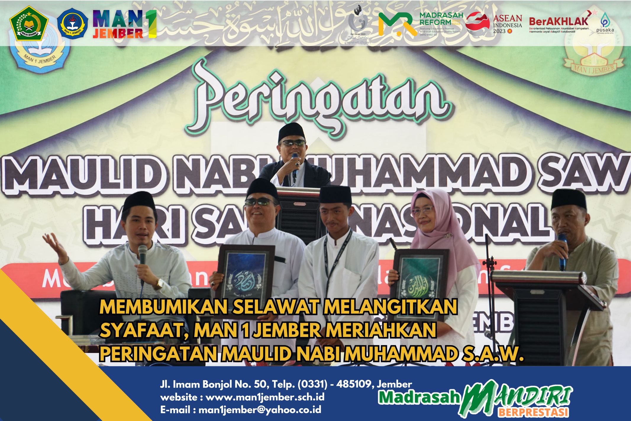 Membumikan Selawat Melangitkan Syafaat, MAN 1 Jember Meriahkan ...