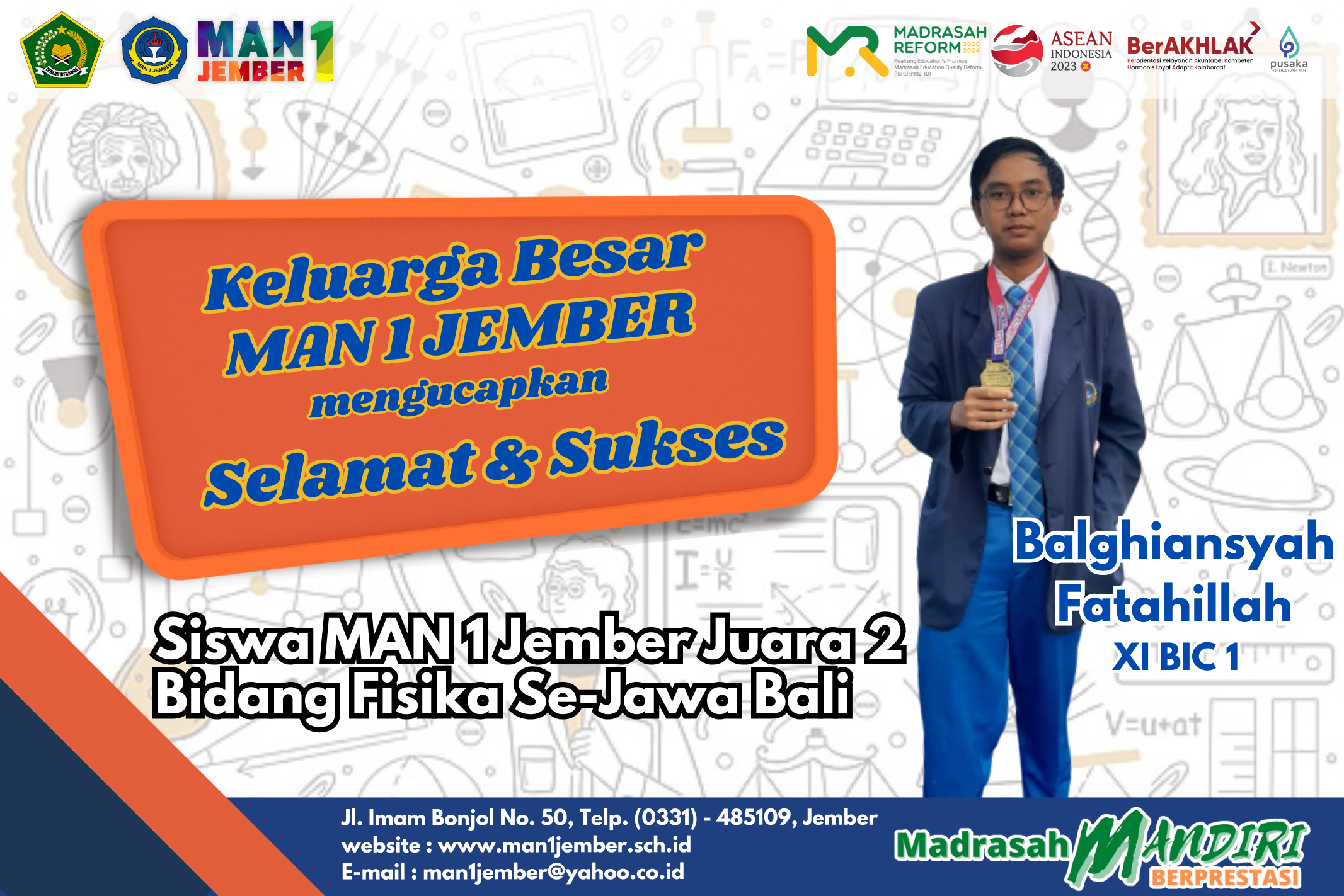 Berita Terkini: Siswa MAN 1 Jember Juara 2 Bidang Fisika Se-Jawa Bali ...