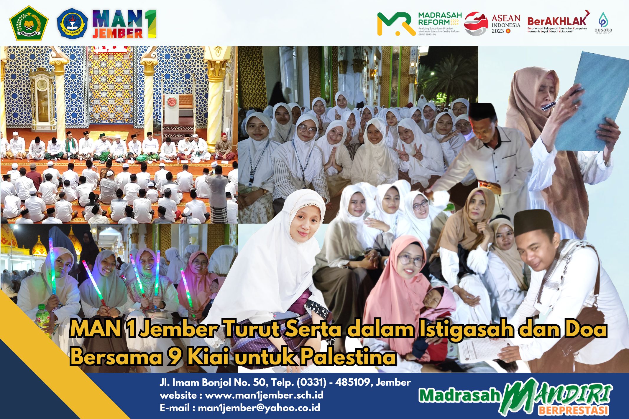 MAN 1 Jember Turut Serta dalam Istigasah dan Doa Bersama 9 Kiai untuk ...